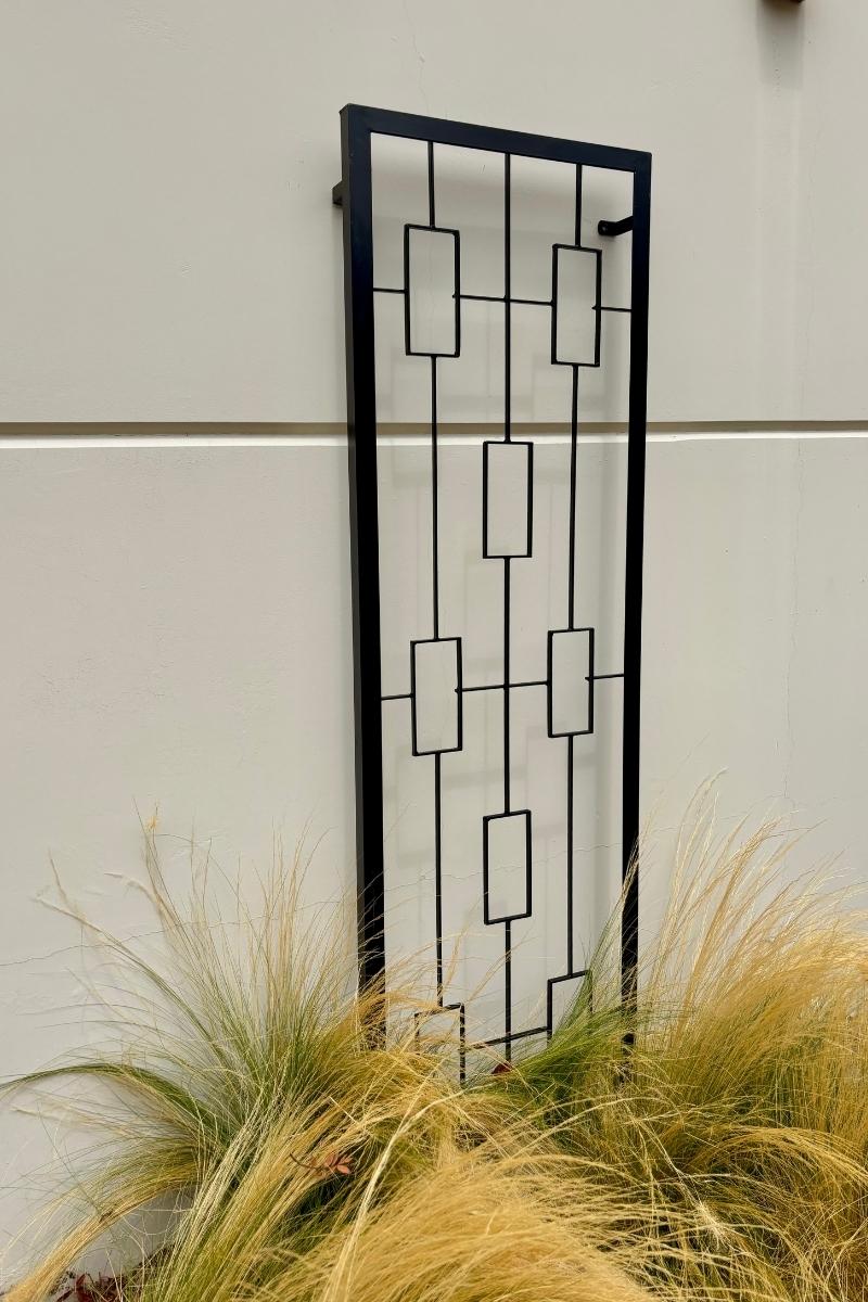 6.5x3 Panacea Contemporary Metal Garden Trellis Plant Support Lattice ...