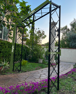 Custom Size Garden Arbor Trellis, Heavy Duty Metal Arbors, Diamond Grid ...