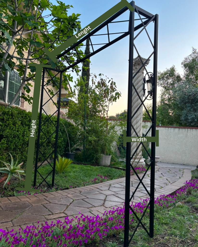 Custom Metal Diamond Arbor Any Size, Tall Metal Diamond Pergola, Heavy ...