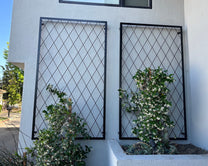 Heavy Gauge Diamond Pattern Wall-Mounted Metal Trellises, Architectural ...