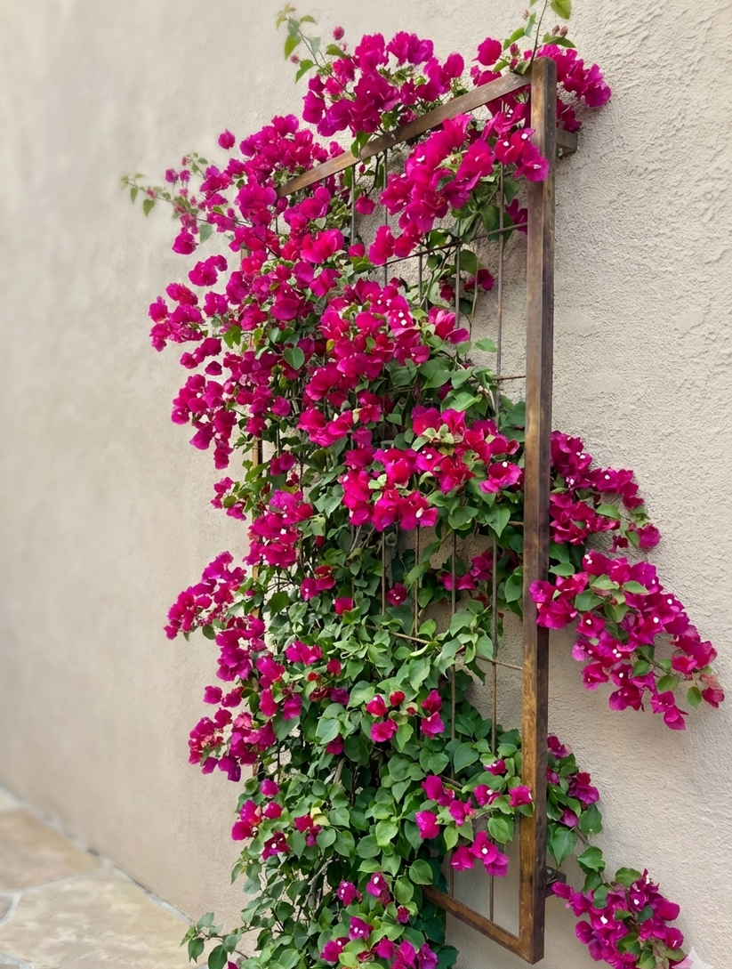 Free Standing Rectangular Mesh Trellis, Standalone Trellis for Climbing ...