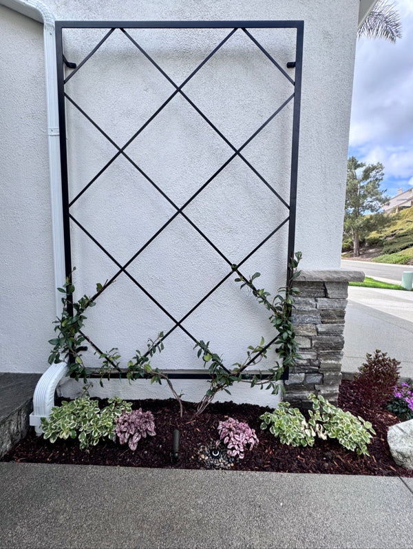 Architectural-Grade Large Flat Diamond Trellis, Custom Sized Trellis ...