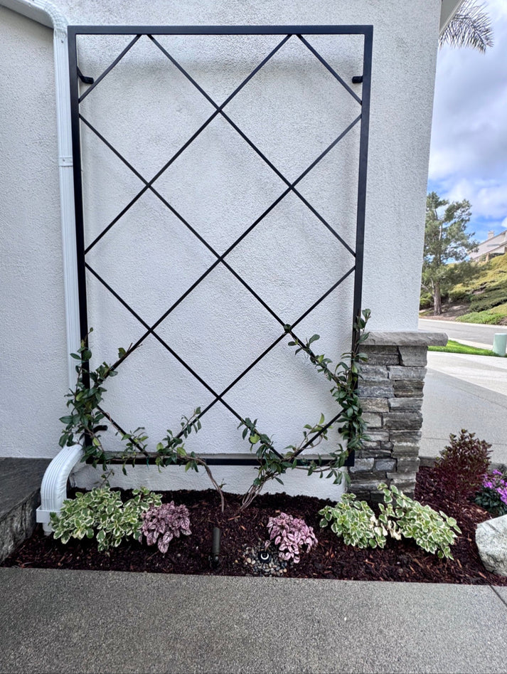 Architectural-Grade Large Flat Diamond Trellis, Custom Sized Trellis ...