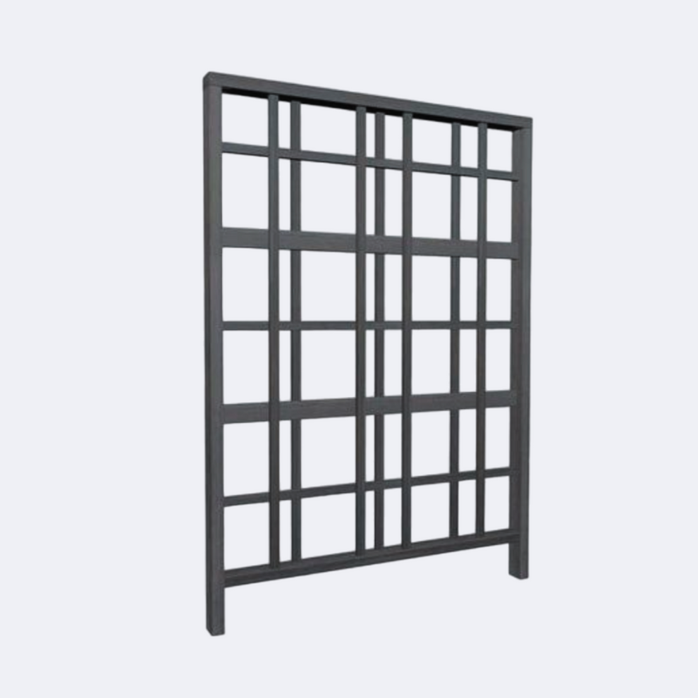 Fence Trellis Urban Overlap Square Grid Metal Garden Trellis Staked ...