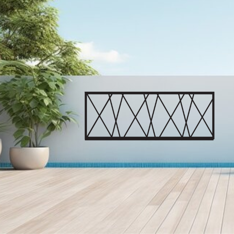 Modern 30/15 Roll Bar Trellis, Abstract Modern Metal Wall Frame - S2N ...