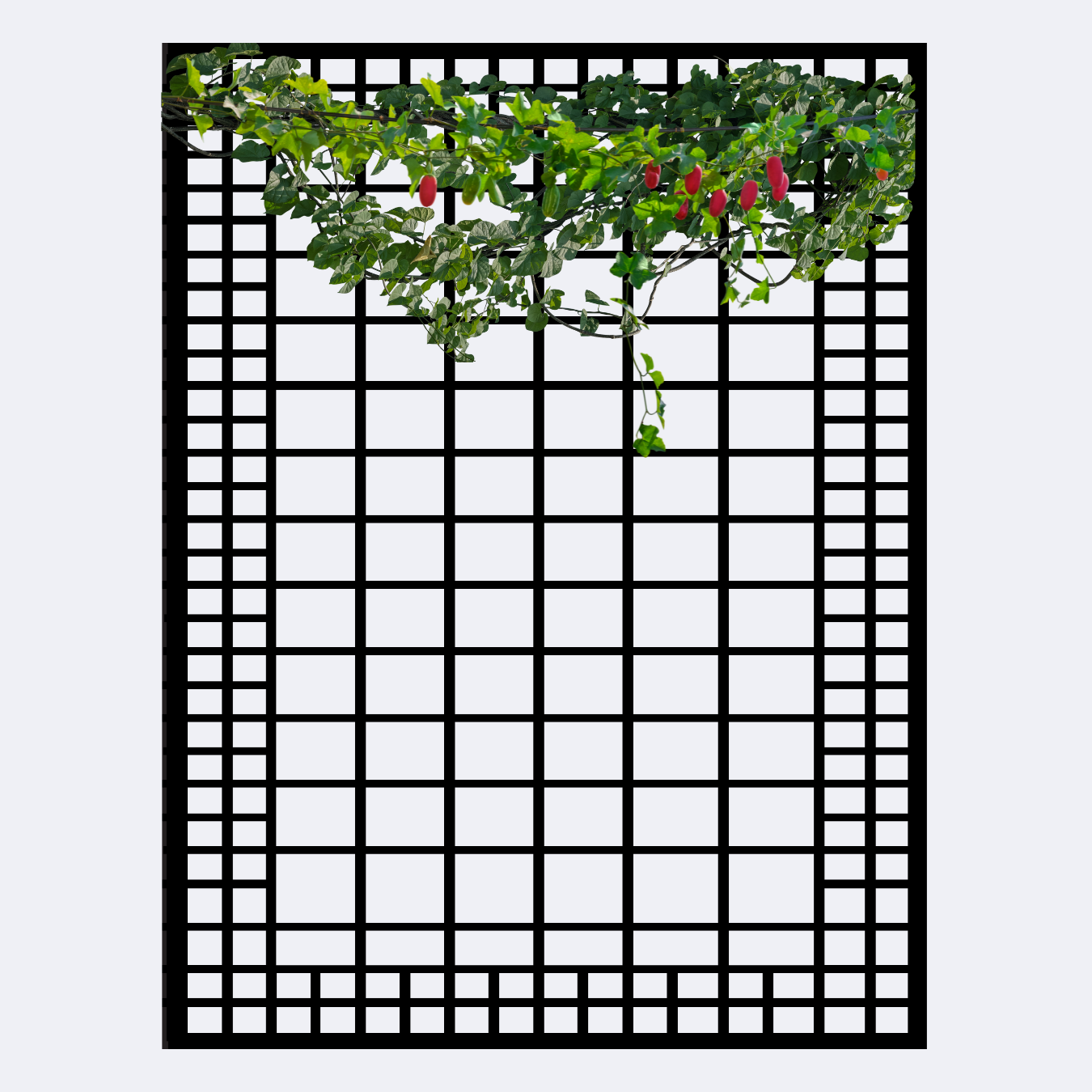 Multi Size Square Grid Trellis Wall Mounted / Staked, Gridwall Panels ...