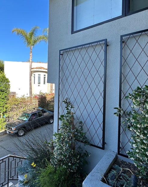 Heavy Gauge Diamond Trellis, Wall Mounted Metal Custom Diamond ...
