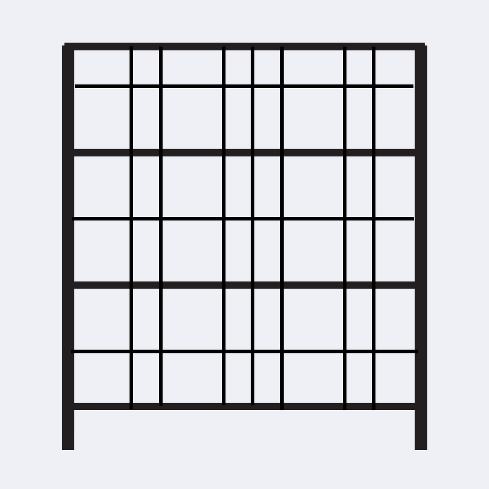 Modern Urban Overlap Square Grid Metal Garden Trellis Staked Garden ...