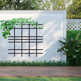 Modern Abstract Square Grid Frameless Wall Trellis, Square Tube Frames ...