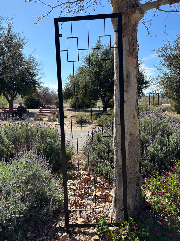 6.5x3 Panacea Contemporary Metal Garden Trellis Plant Support Lattice ...