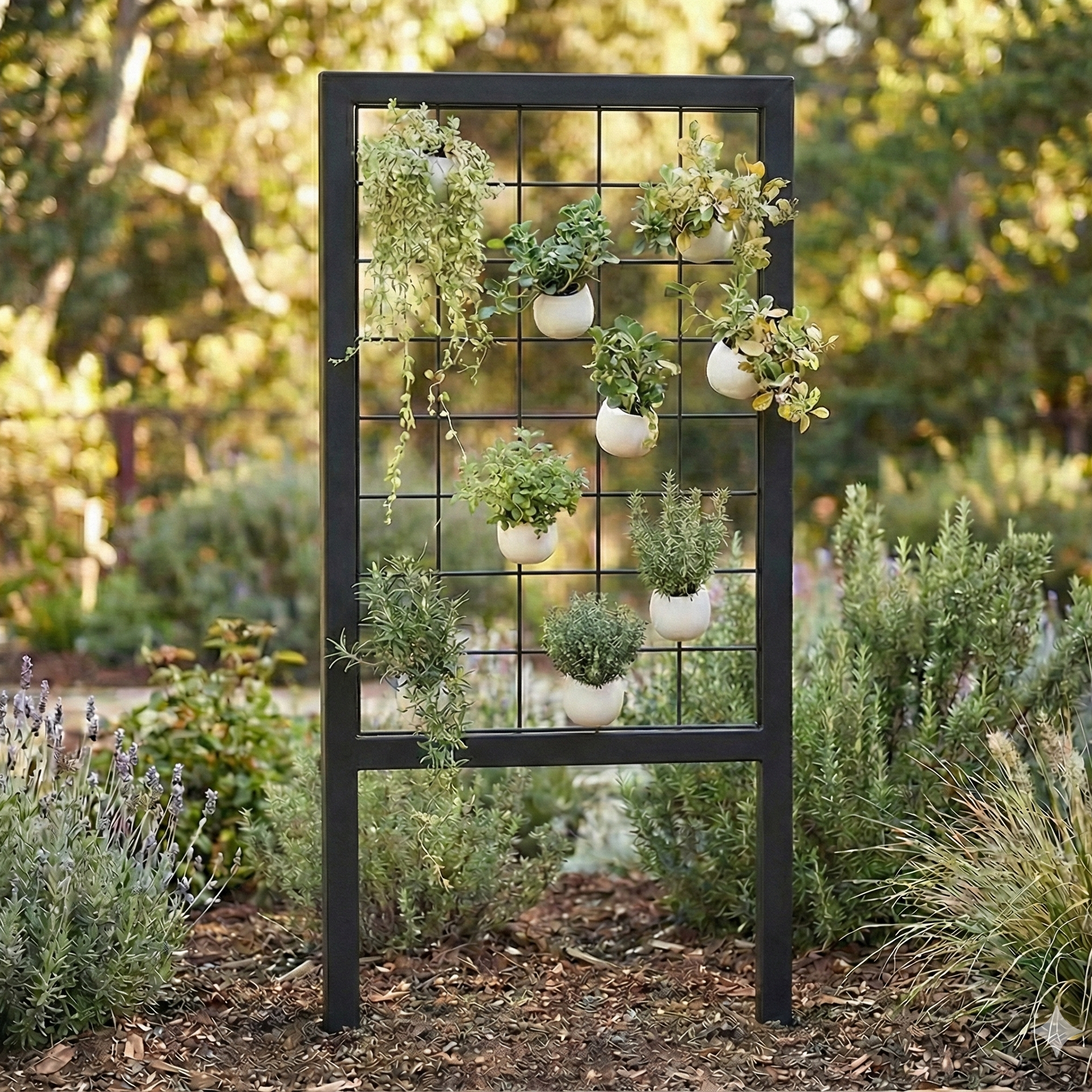 Custom 4 Inch Square Grid Stand Alone Trellis, Wire Mesh Vertical Stand ...