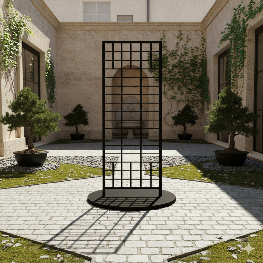 Vertical Planter Trellis - Square Grid X Style Garden Trellis, Wrough ...