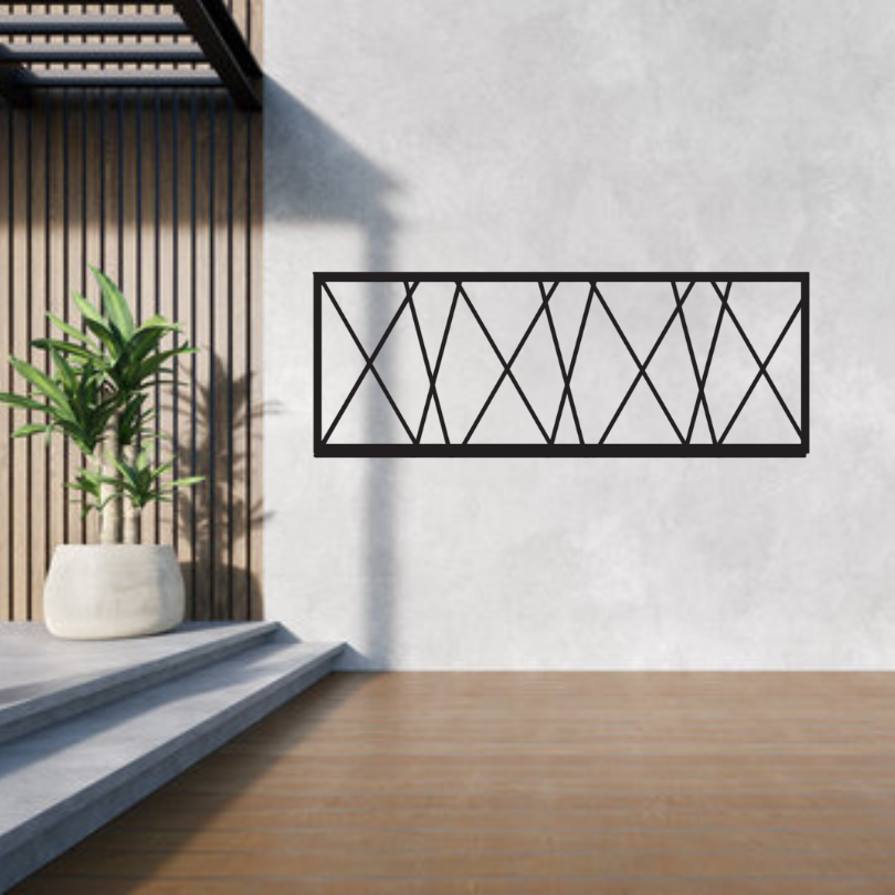 Modern 30/15 Roll Bar Trellis, Abstract Modern Metal Wall Frame - S2N ...