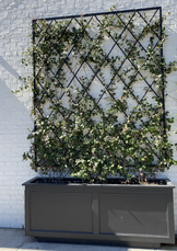 Heavy Gauge Diamond Pattern Wall-Mounted Metal Trellises, Architectural ...